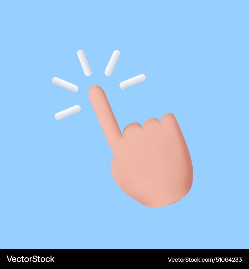 3d touch screen hand pointing gesture Royalty Free Vector