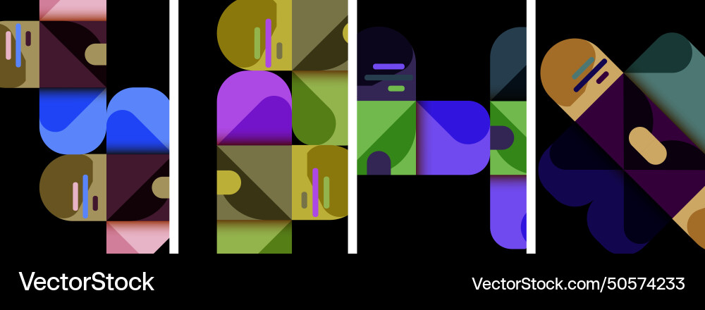 Balance movement geometric backgrounds poster Vector Image