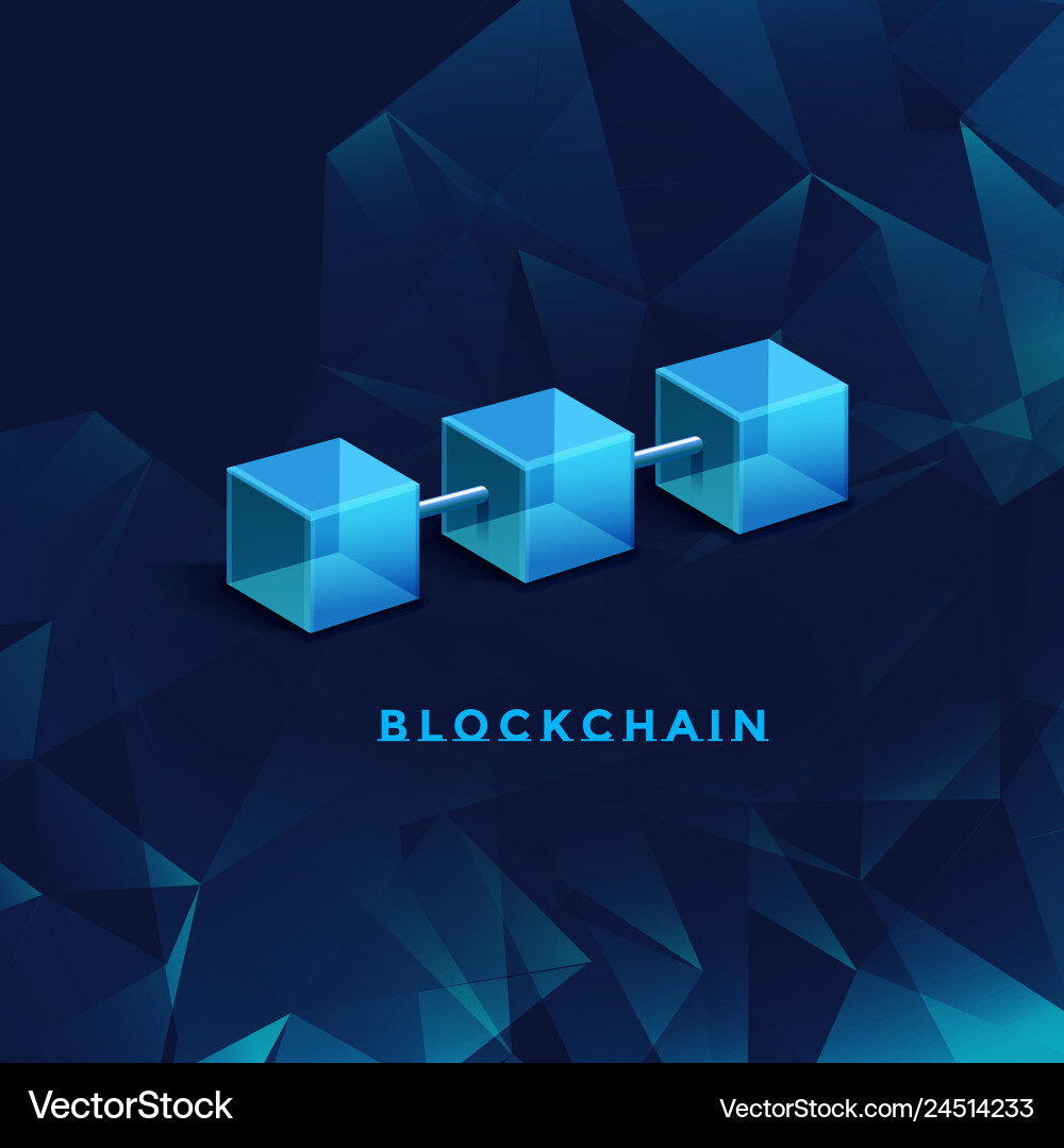 Blockchain Data Network Concept Royalty Free Vector Image