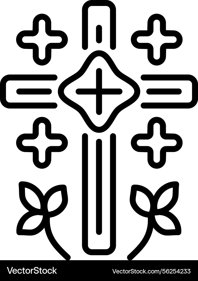 Easter cross Royalty Free Vector Image - VectorStock