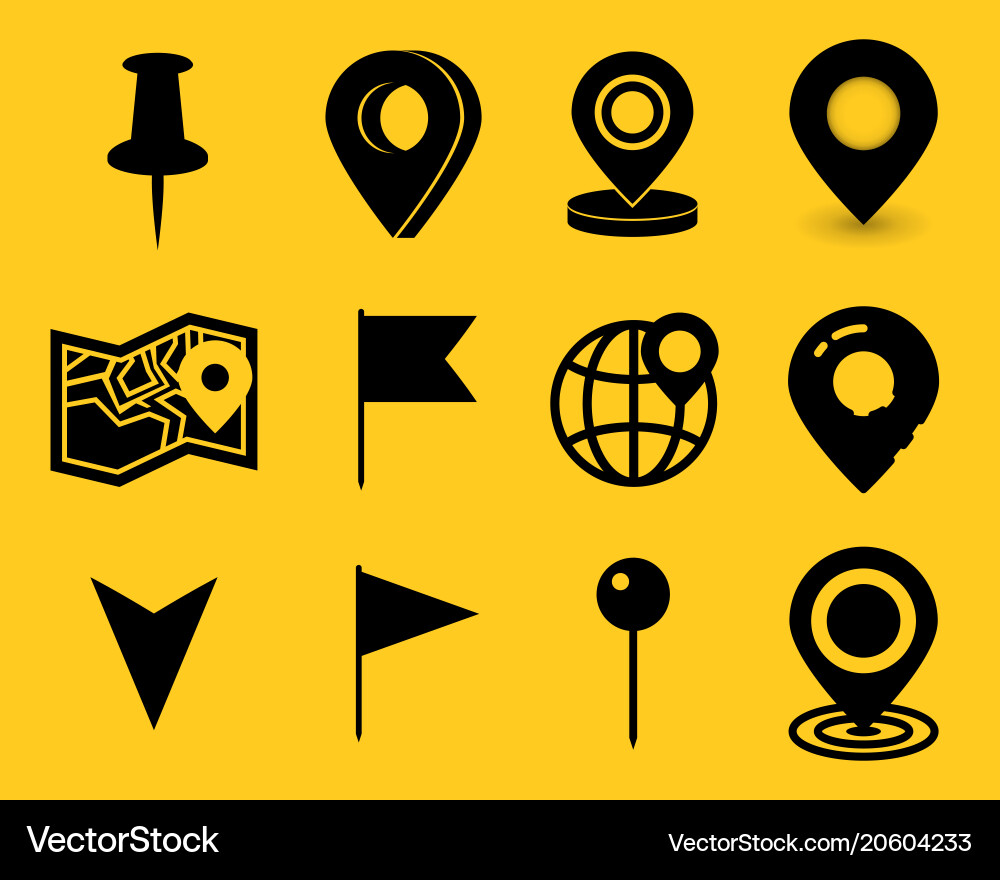 Geo pin as logo geolocation and navigation icon Vector Image