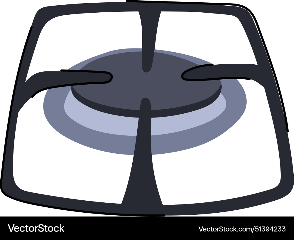 Heat stove burner cartoon Royalty Free Vector Image