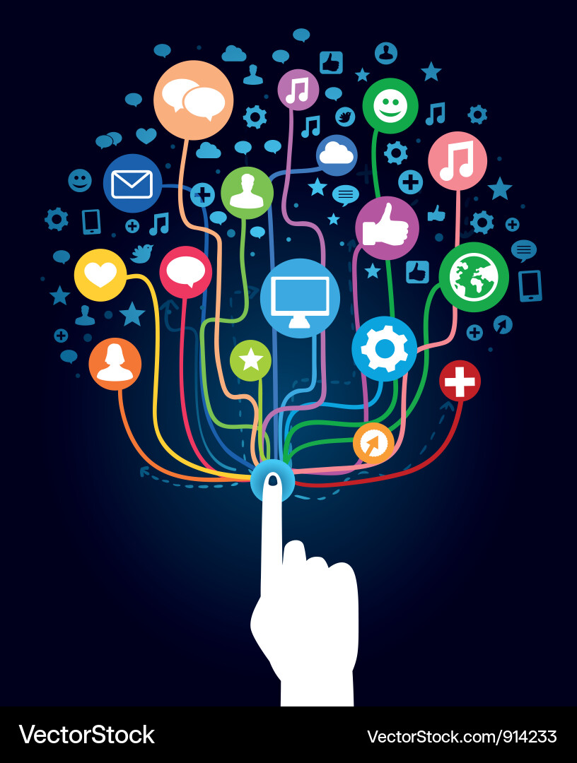 Modern Digital Network Concept Royalty Free Vector Image