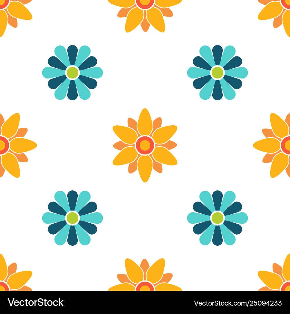 Pattern with flowers Royalty Free Vector Image