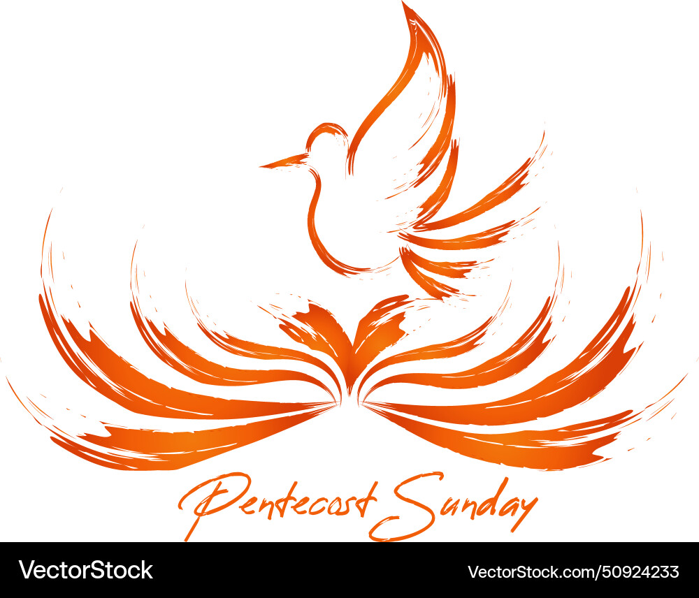 Pentecost sunday special design for print Vector Image