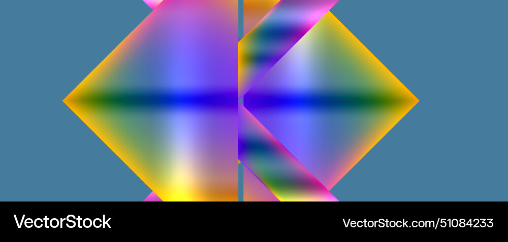 Symmetrical pattern of rainbow colored triangles Vector Image