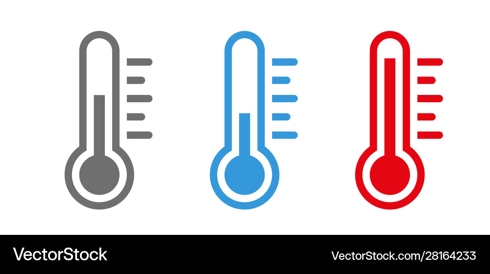 Temperature symbol set Royalty Free Vector Image