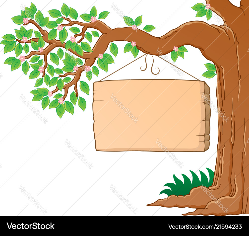 Tree branch in spring theme image 3 Royalty Free Vector