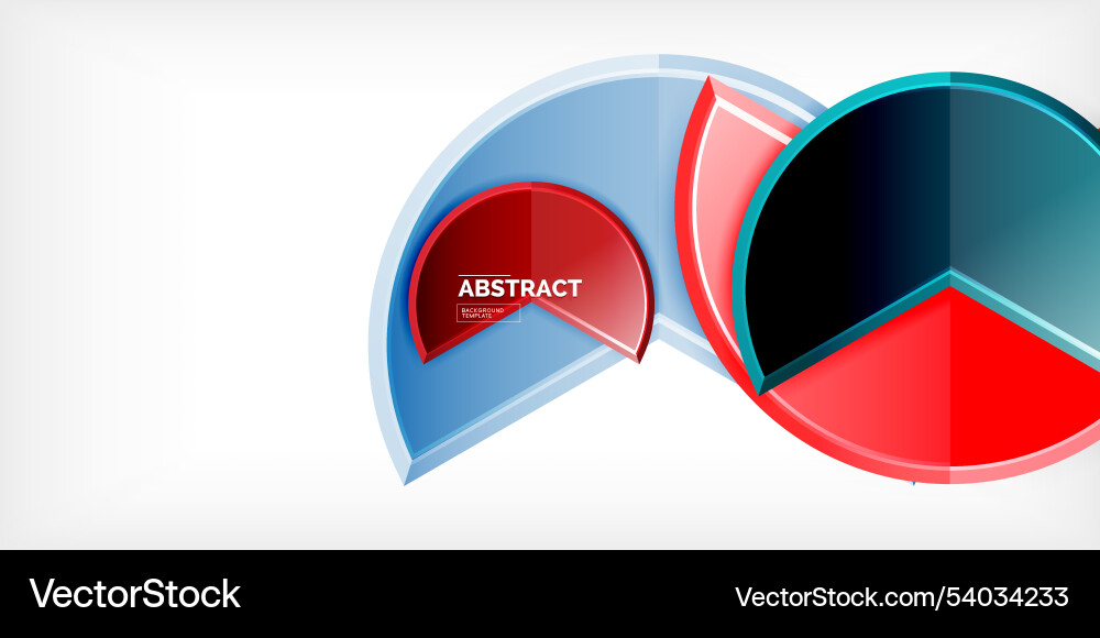 Trendy round shapes with triangular angle design Vector Image