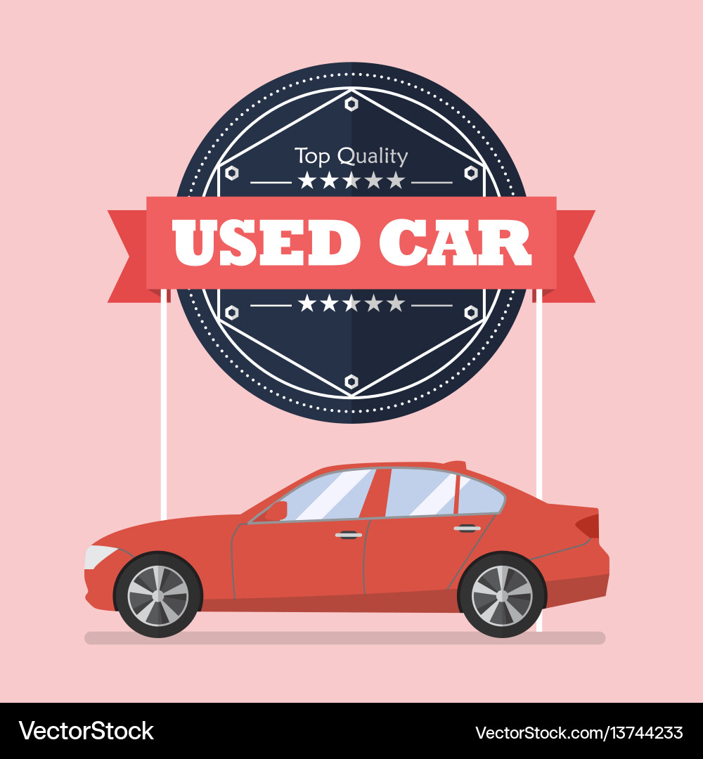 Used Car Marketing Banner Royalty Free Vector Image
