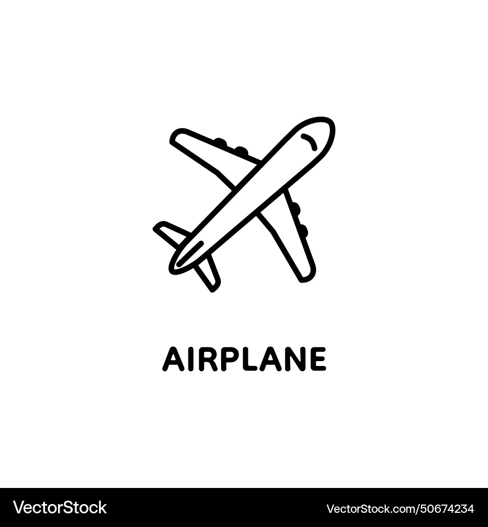 Airplane icon aircraft Royalty Free Vector Image