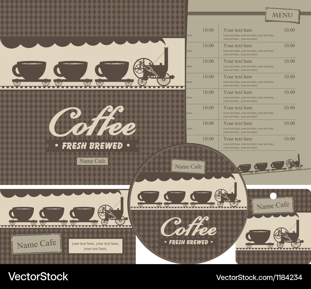 Design cafe Royalty Free Vector Image - VectorStock