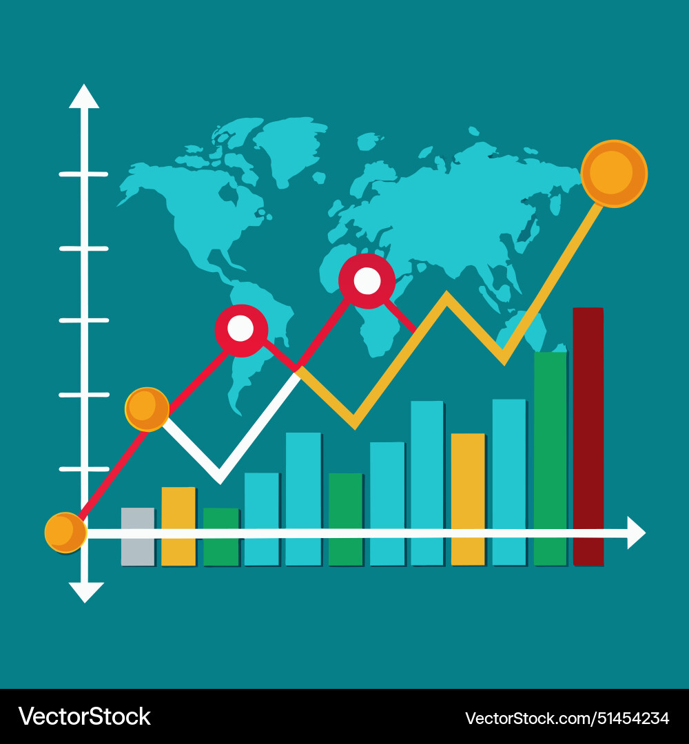 Gdp growth Royalty Free Vector Image - VectorStock