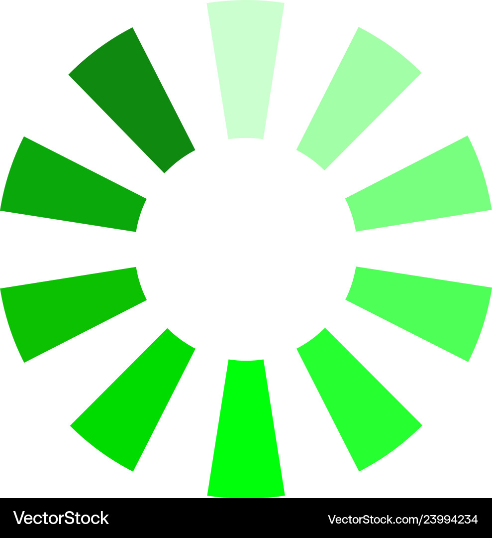 Green progress upload download symbol Royalty Free Vector