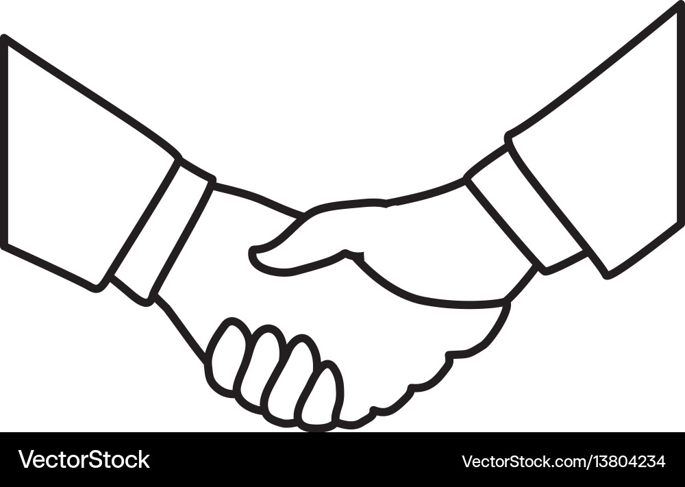 Handshake deal symbol Royalty Free Vector Image