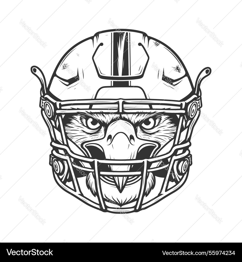 Hawk clip art design football Royalty Free Vector Image