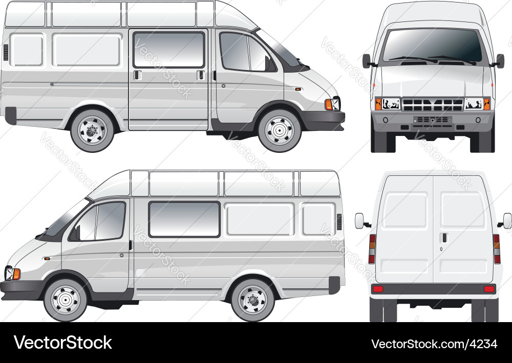 Mini bus Royalty Free Vector Image - VectorStock