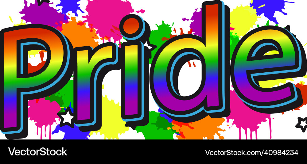 Pride text effect Royalty Free Vector Image - VectorStock