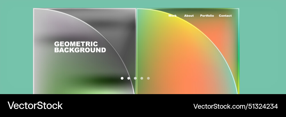 Round triangles and squares web site page template