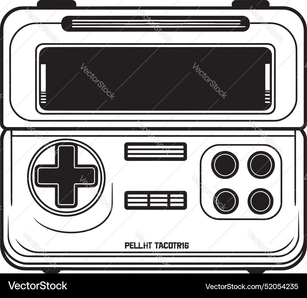 Antique handheld gaming icon vintage graphics Vector Image