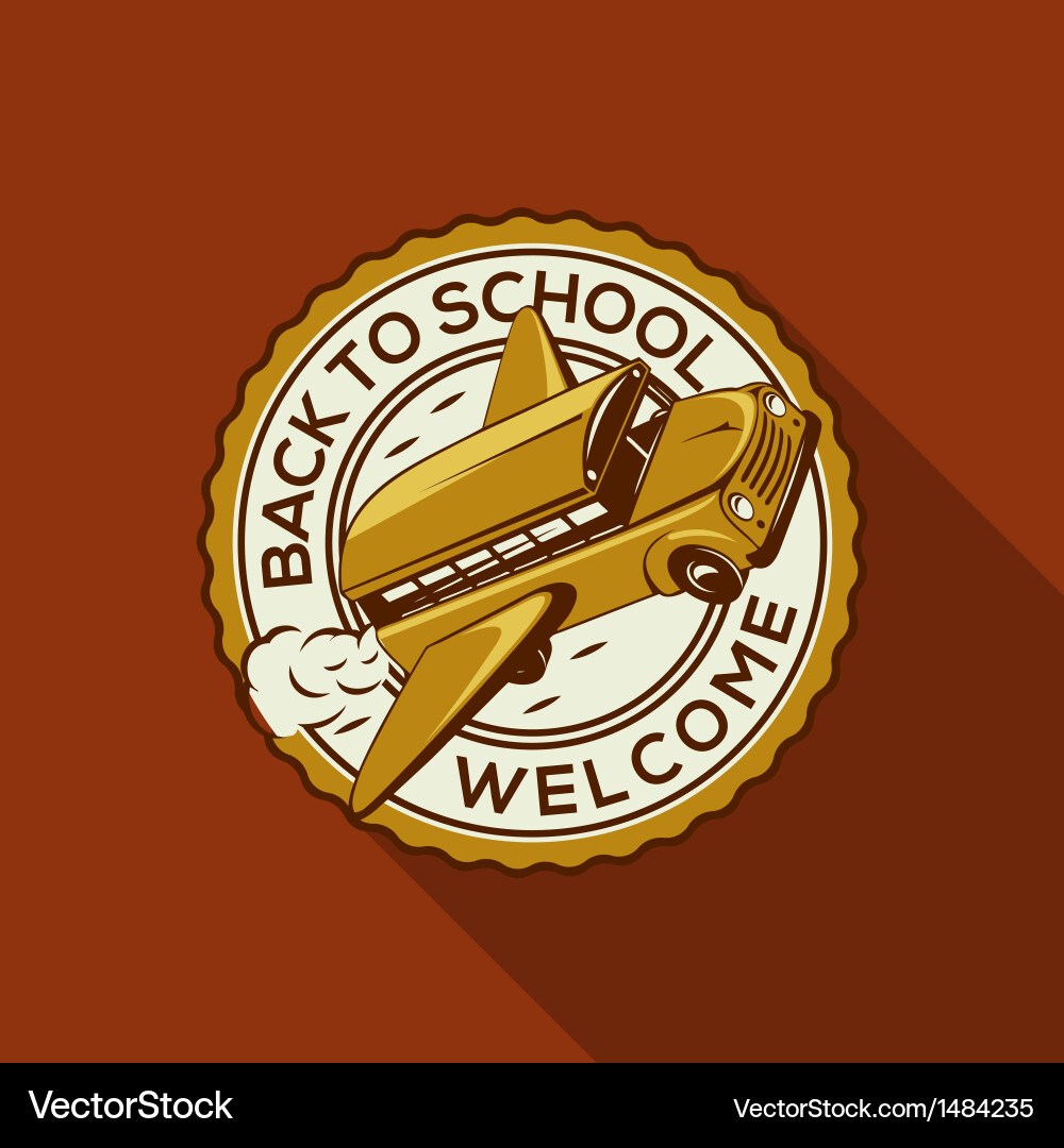 Back to School Welcome Label Royalty Free Vector Image