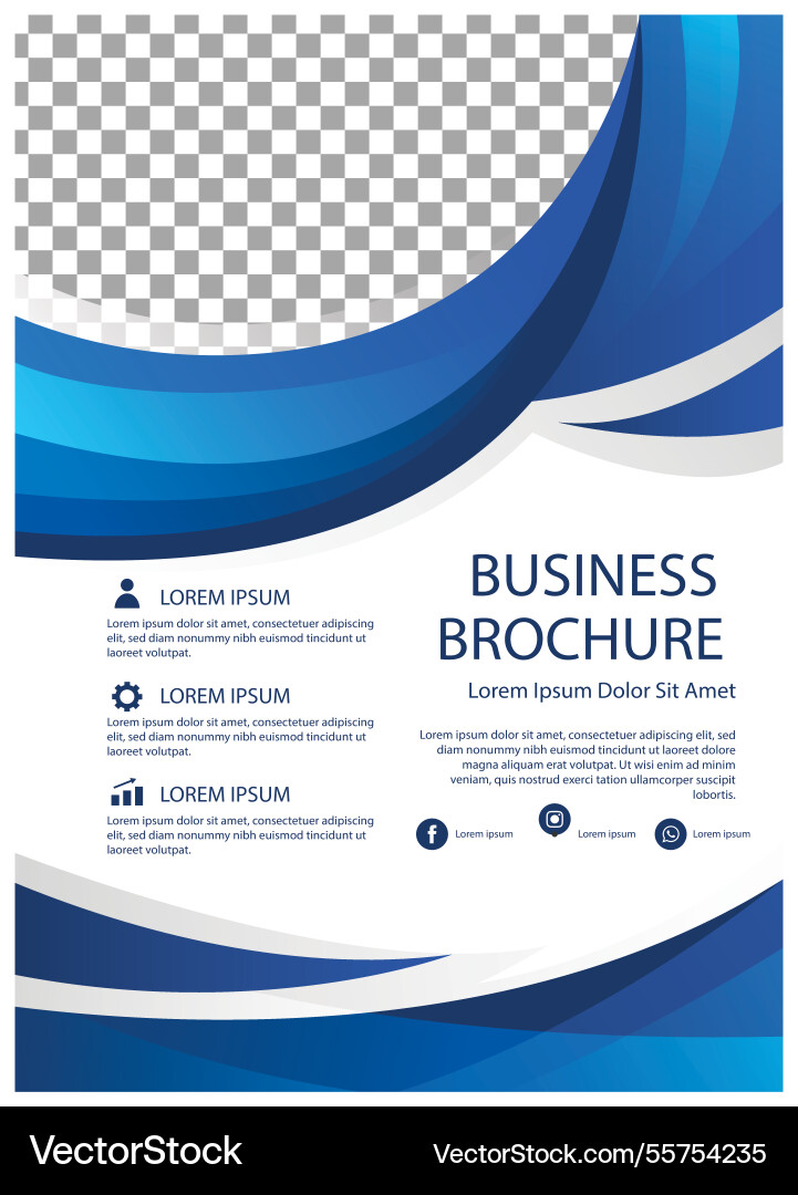 Business brochure in a5 size with abstract style Vector Image