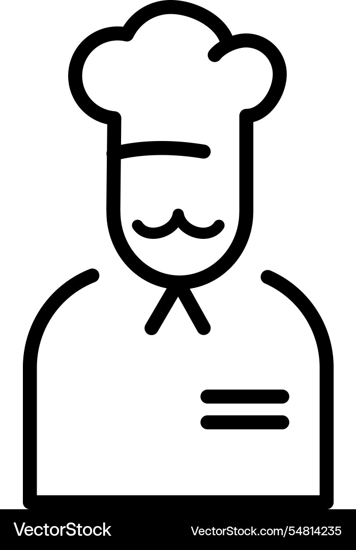 Chef cooking - icon Royalty Free Vector Image - VectorStock