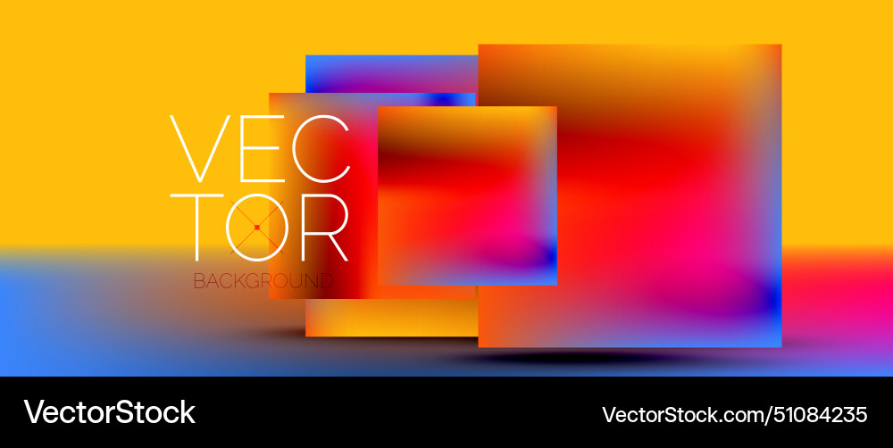 Colorful abstract background with squares on amber