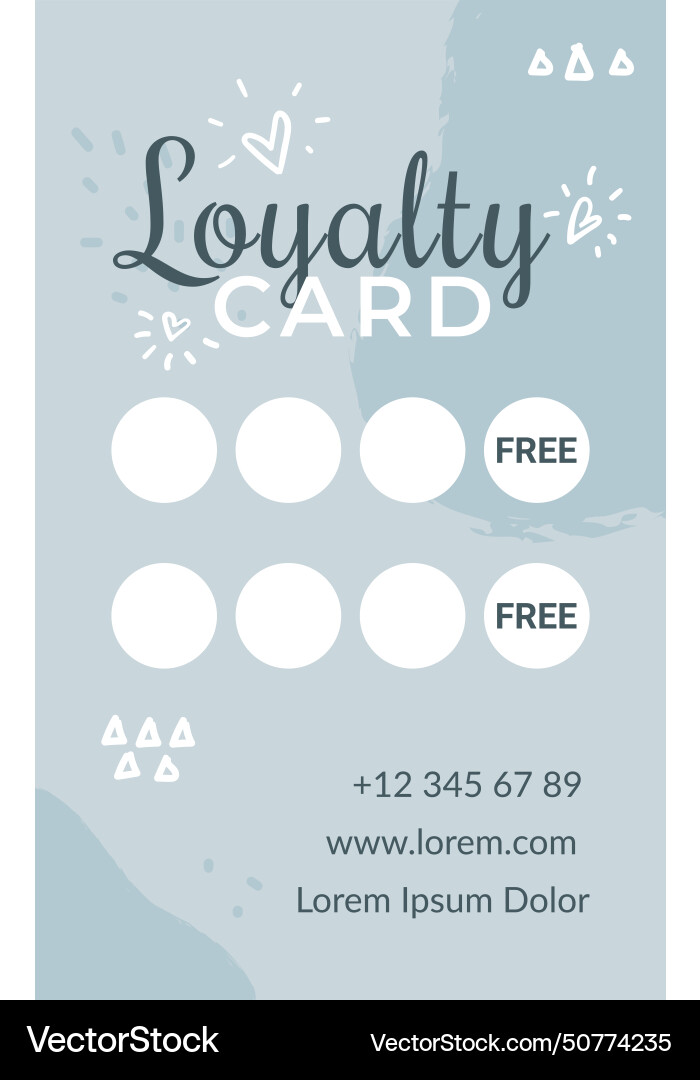 Elegant loyalty card in cool tones Royalty Free Vector Image