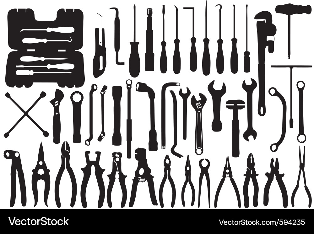 Hand tools Royalty Free Vector Image - VectorStock