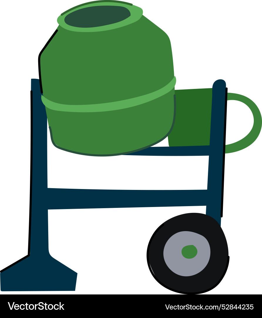 Hopper concrete mixer cartoon Royalty Free Vector Image