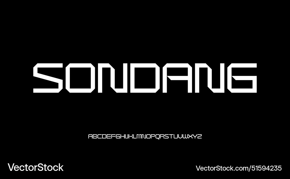 Modern futuristic technology sci fi font typeface Vector Image