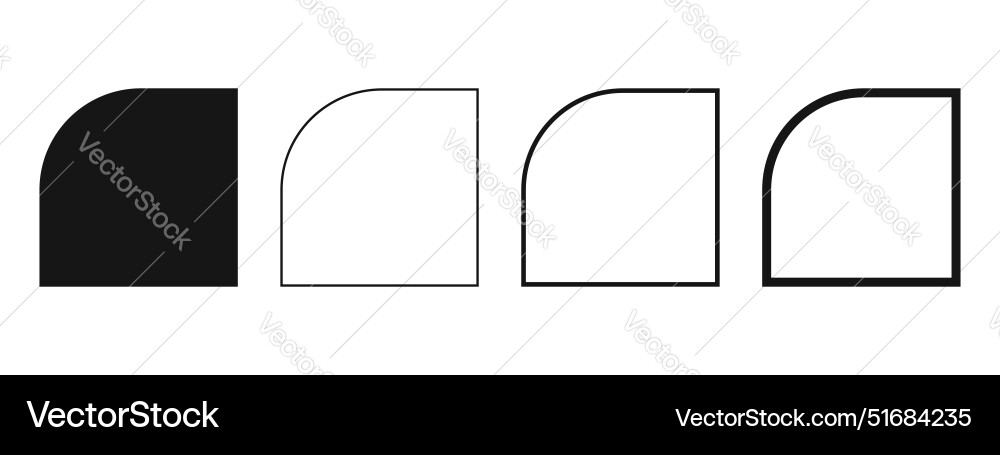 Set of half arch shapes and frames templates Vector Image