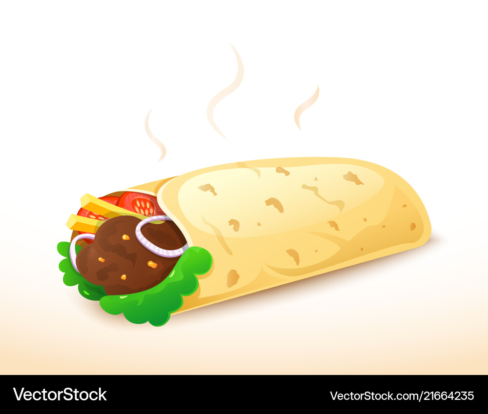 Shawarma Royalty Free Vector Image - VectorStock
