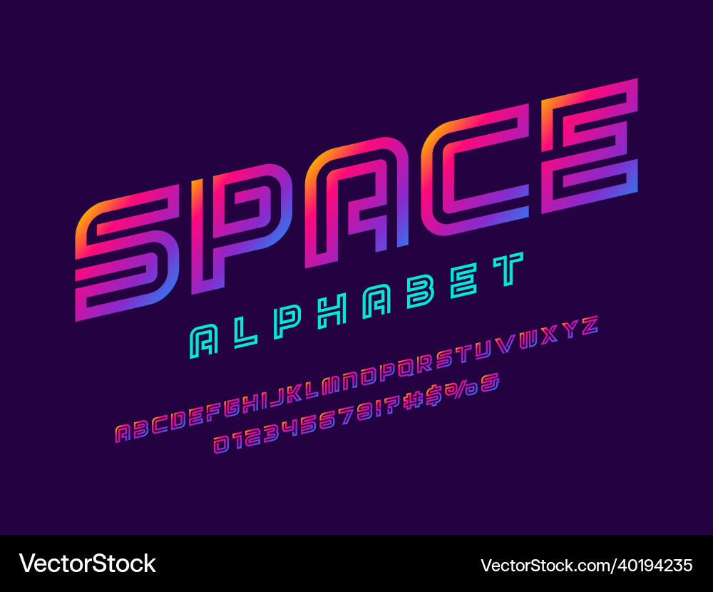 Stylized font Royalty Free Vector Image - VectorStock