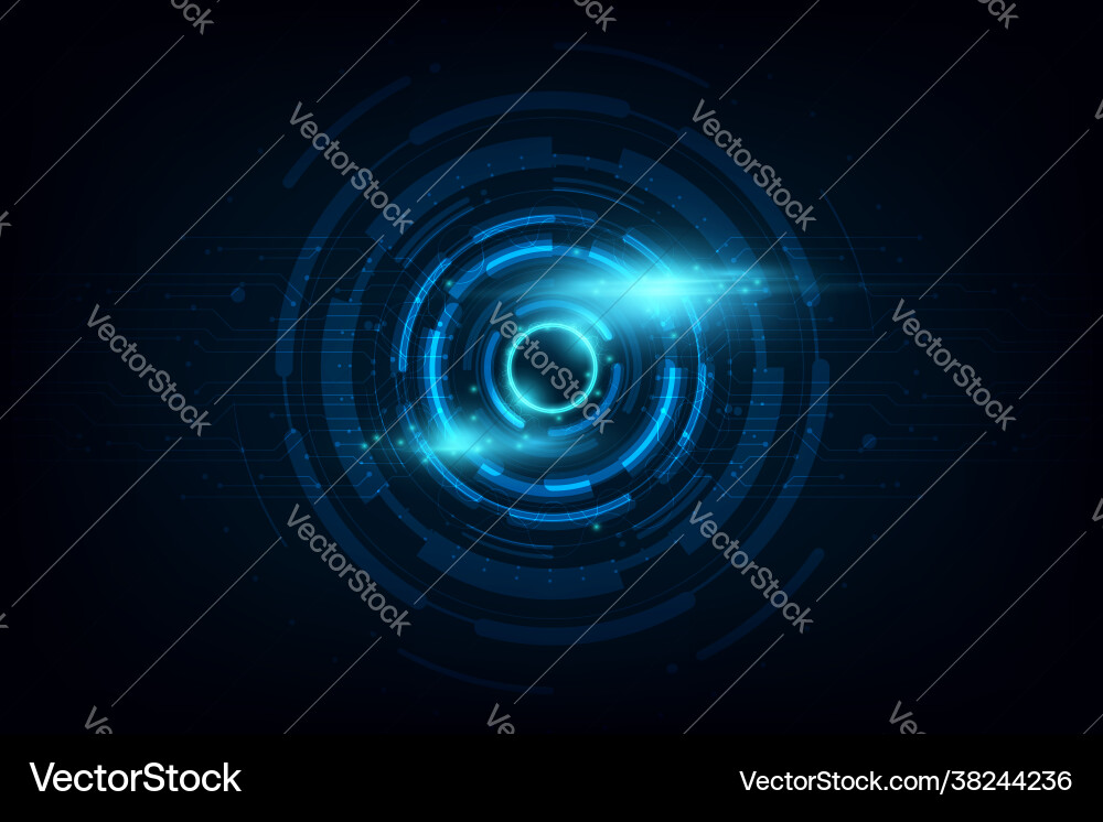 Abstract circle sci fi futuristic technology Vector Image