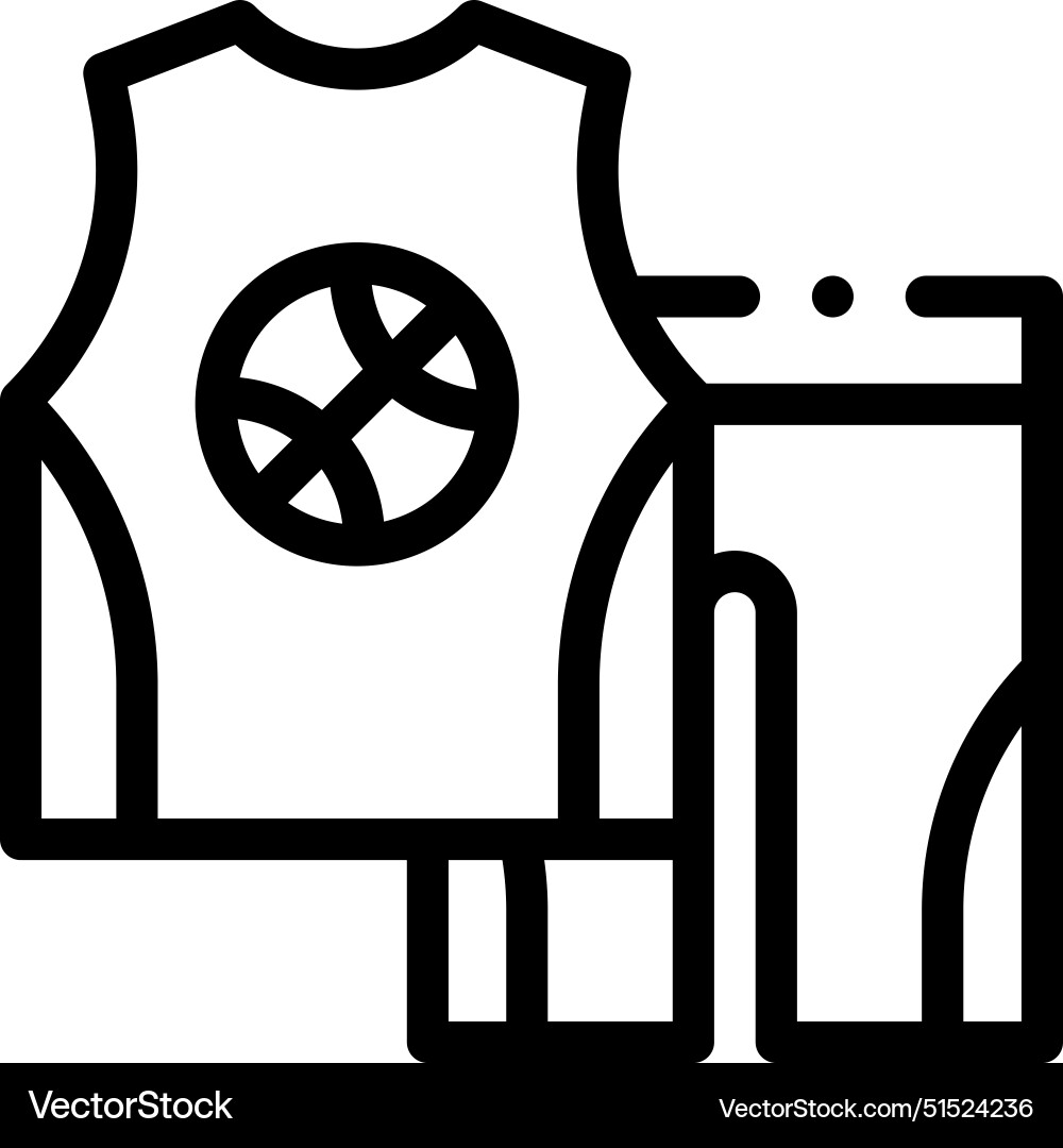 Basketball icon thin linear style design isolated Vector Image