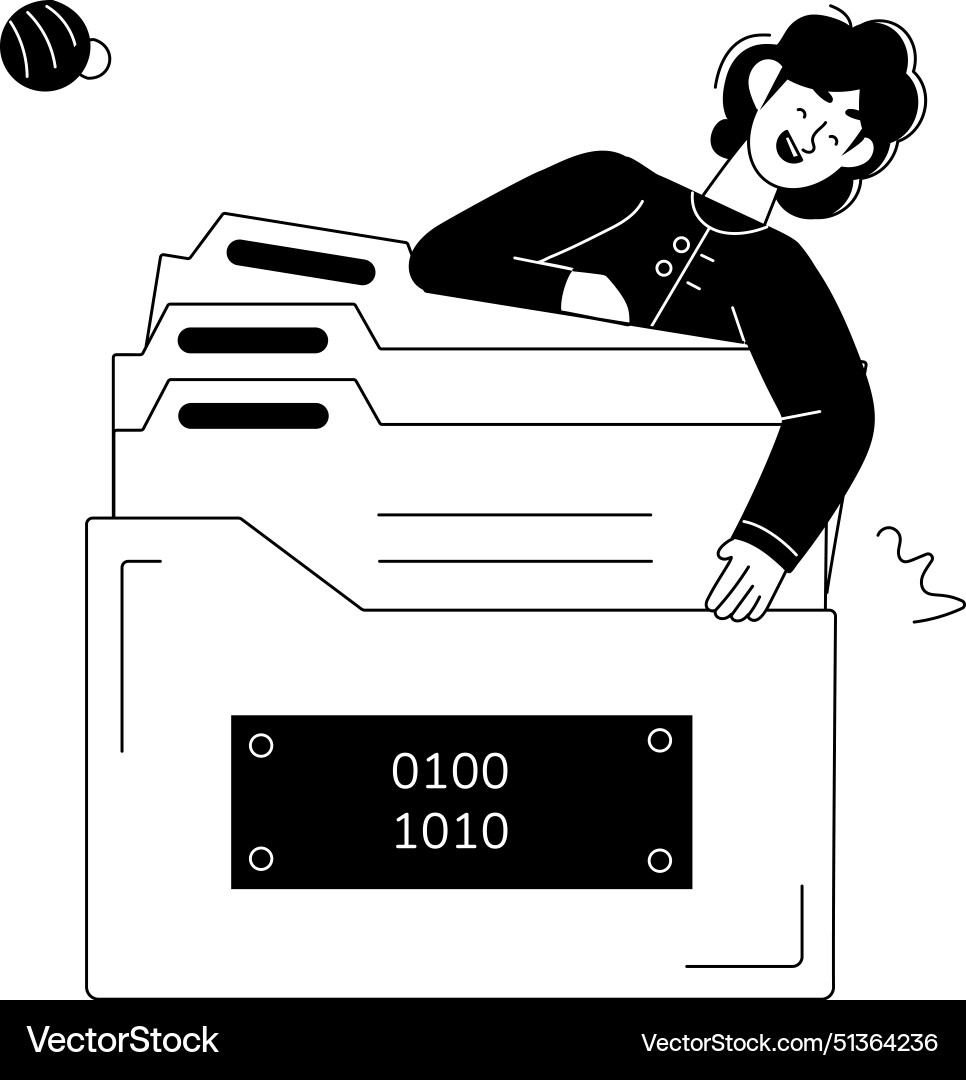 Data folder Royalty Free Vector Image - VectorStock