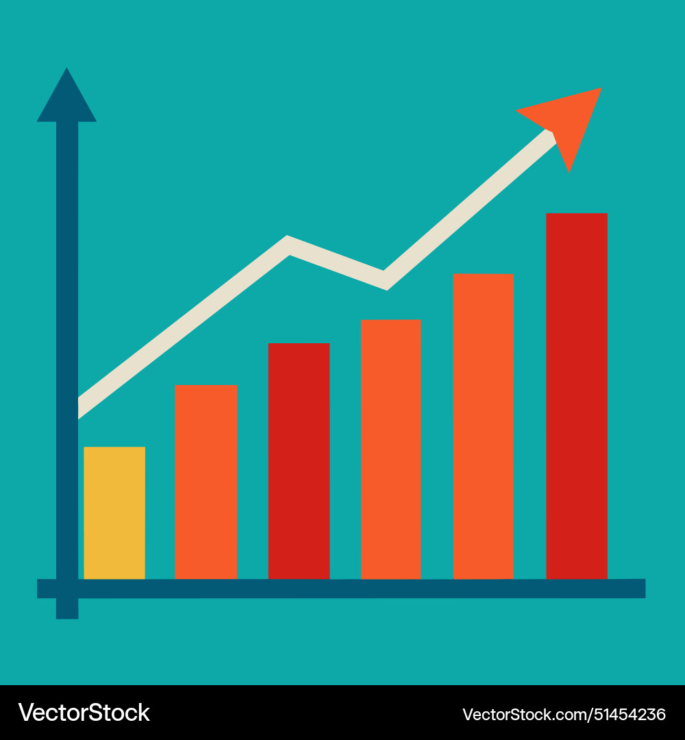 Gdp growth Royalty Free Vector Image - VectorStock