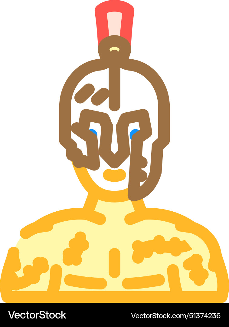 Gladiator battle spartan roman color icon Vector Image
