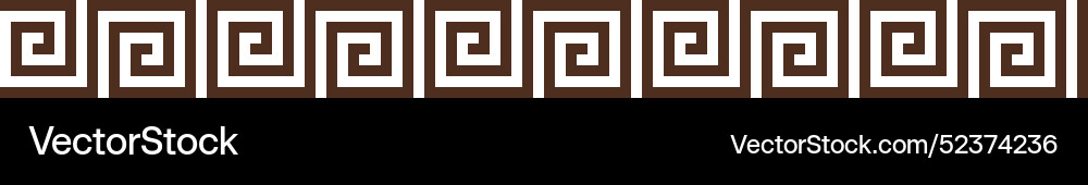 Greek key seamless border pattern collection Vector Image