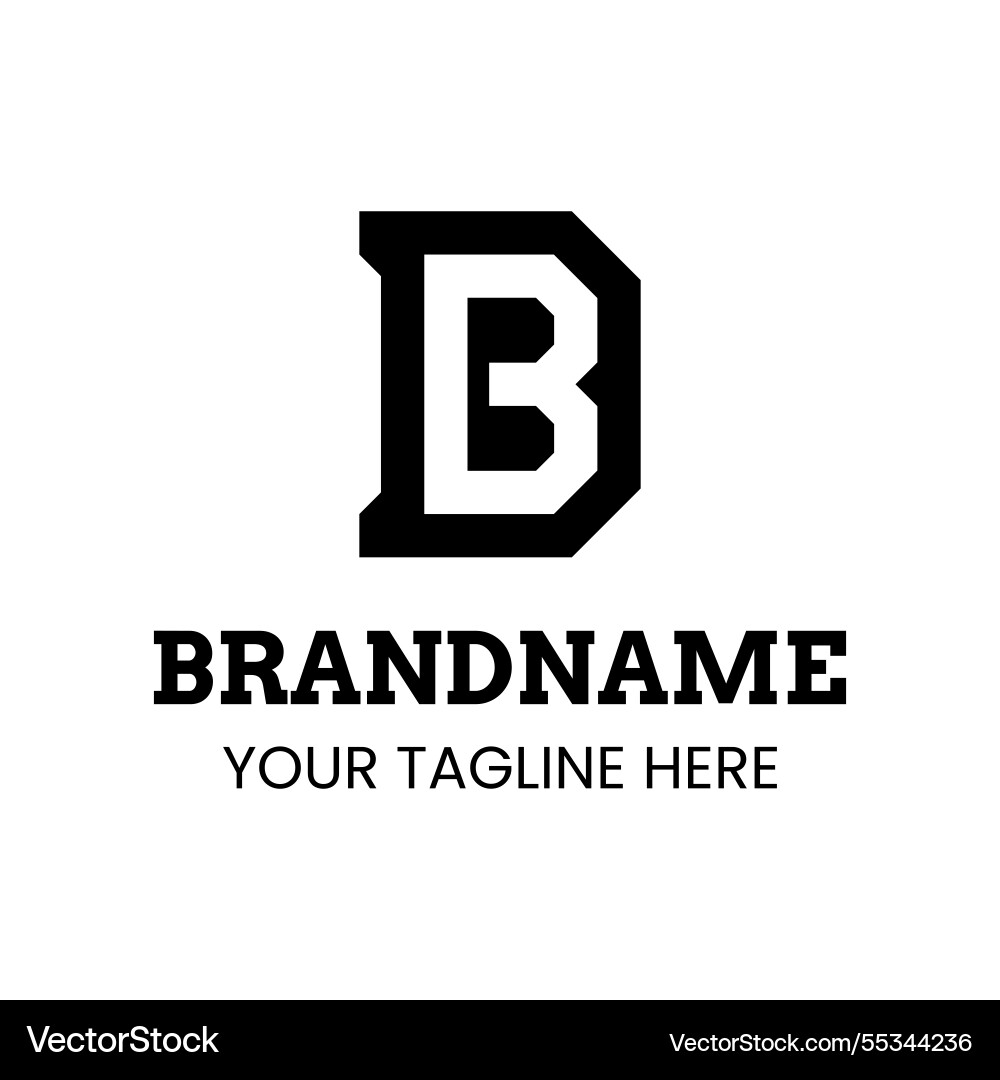 Letters db monogram logo suitable for any brand Vector Image