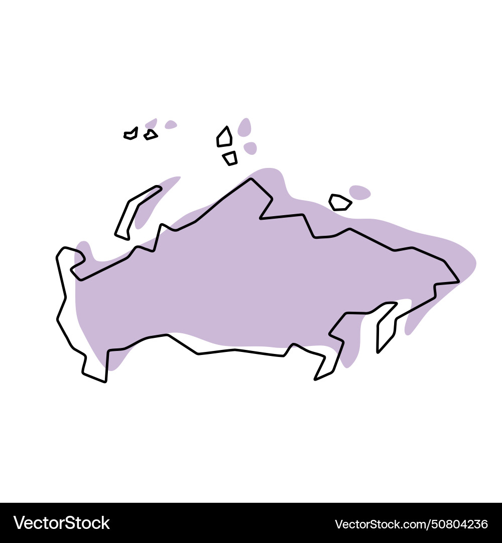 Russia simplified map Royalty Free Vector Image