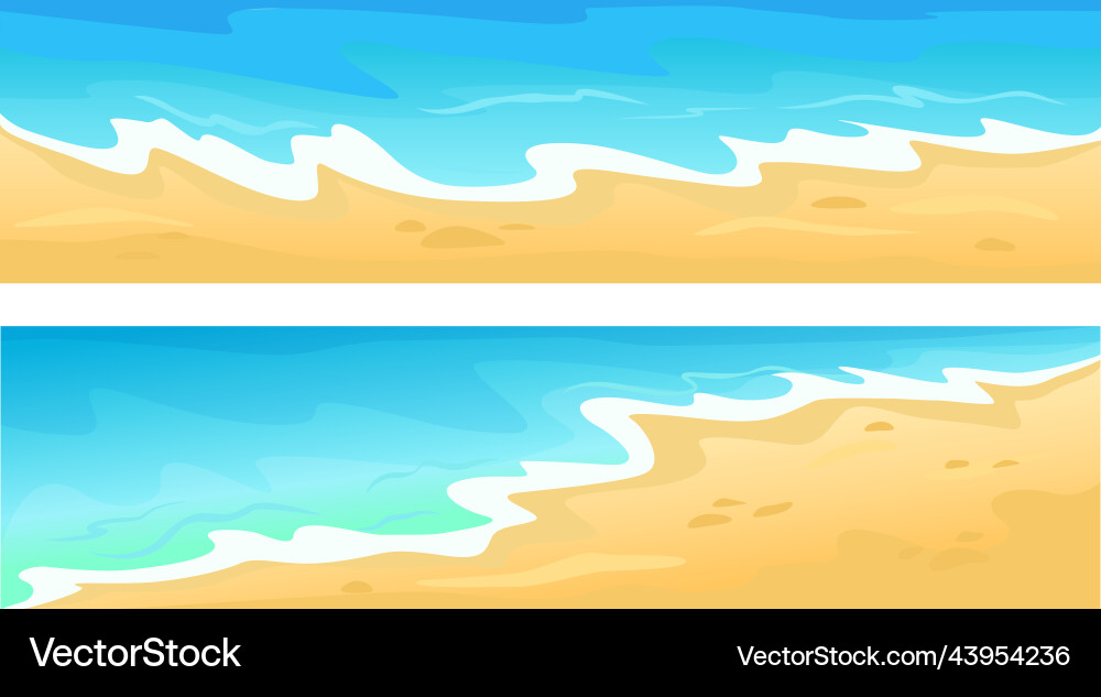 Sea beach coast tropical seashore landscape Vector Image