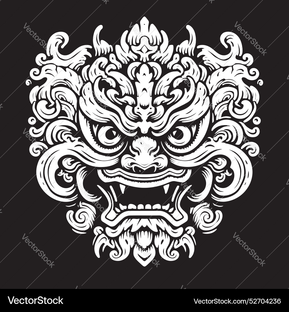 Serene balinese harmony emblem logo celestial Vector Image