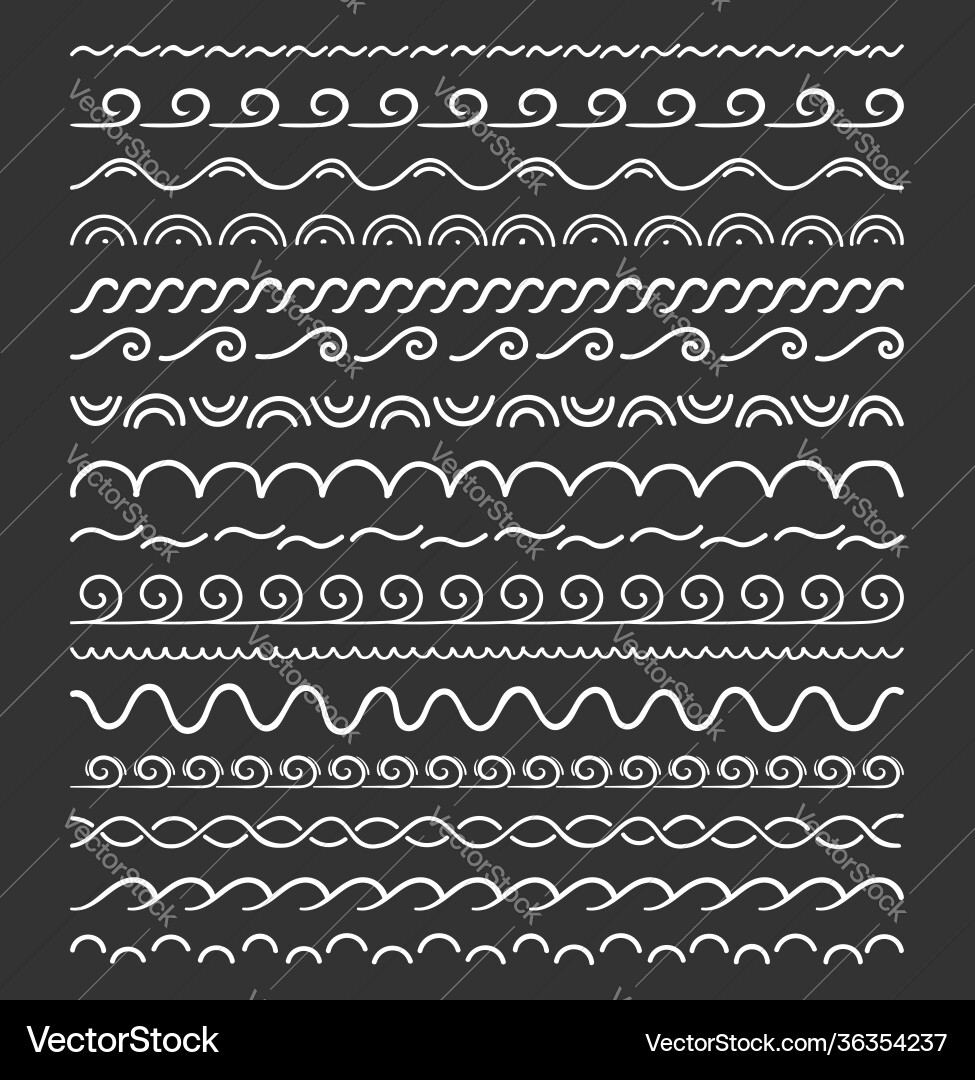 16 hand drawn dividers Royalty Free Vector Image