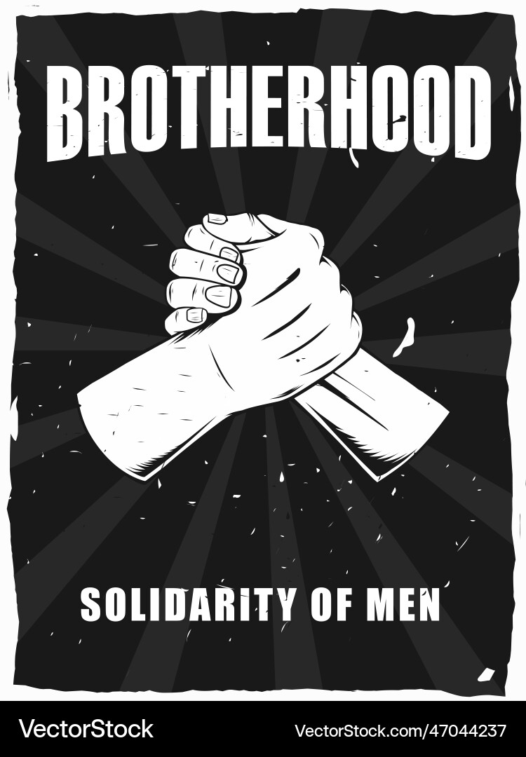 Brotherhood poster design Royalty Free Vector Image