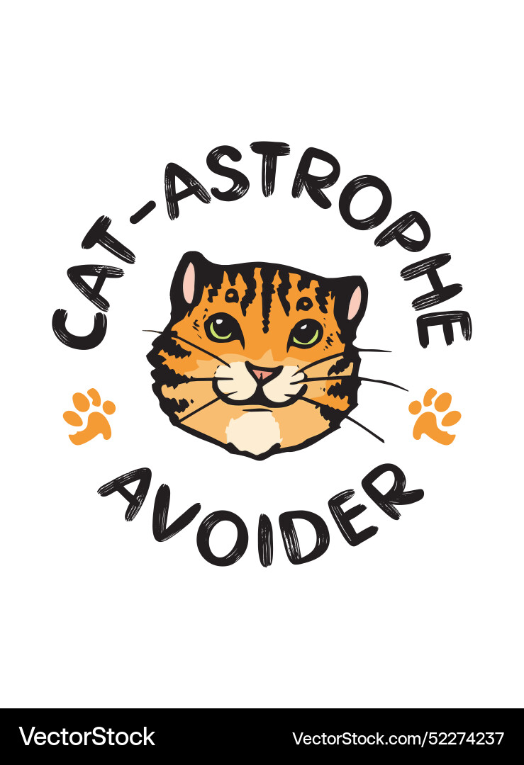 Cat astrophe avoider Royalty Free Vector Image
