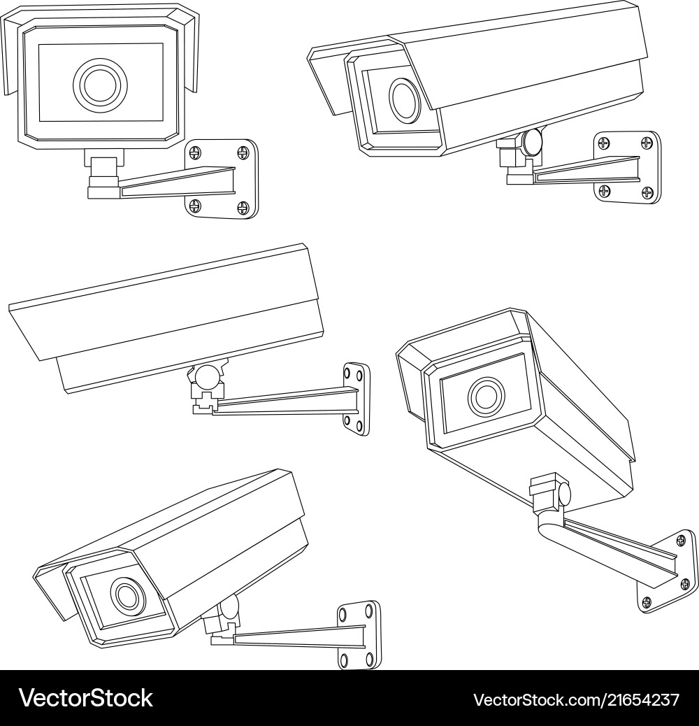 CCTV Security Camera System – Royalty-Free Vector | VectorStock