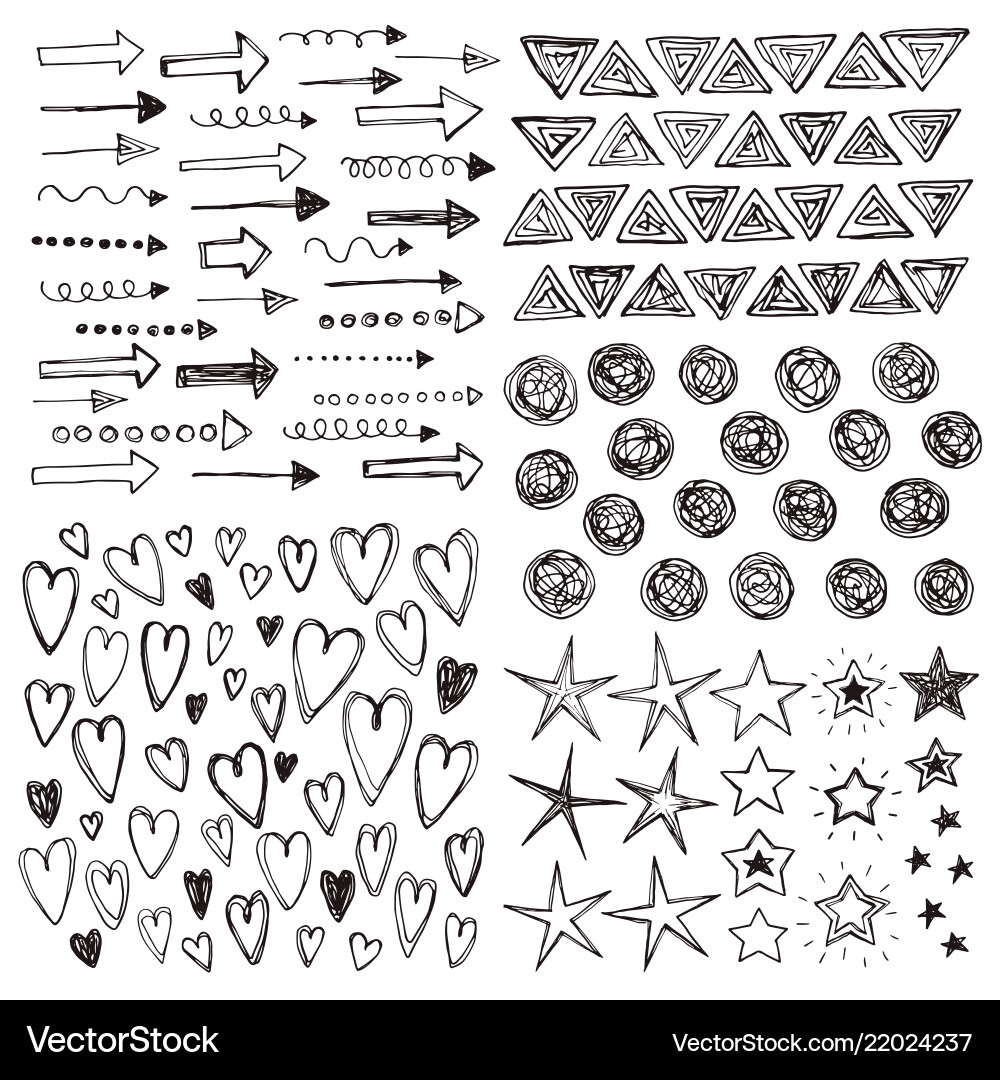 Doodle Art Collection Royalty Free Vector Image